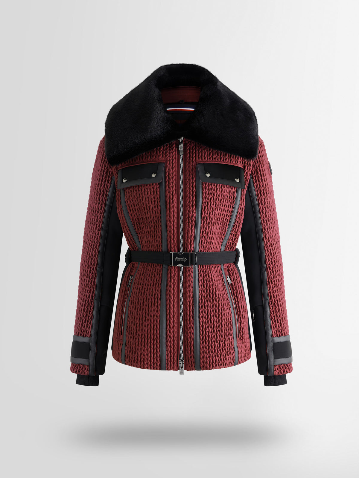Dark red Alixa ski jacket | Fusalp